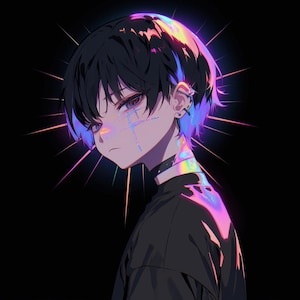 Simple Anime PFP Headshot - Original Character Digital Art - Etsy