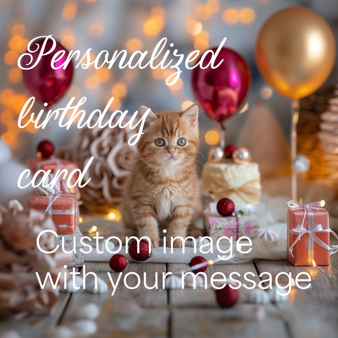 Custom Birthday Card PNG - Unique AI Assisted Birthday Wish Image - HD ...