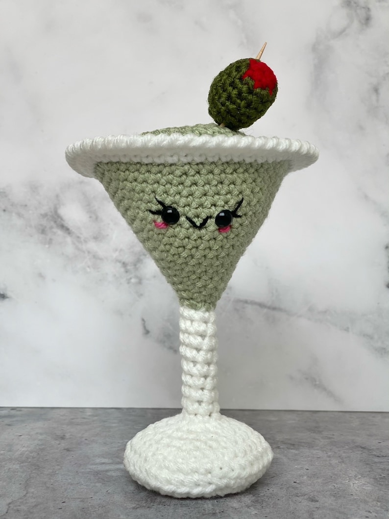 Crochet Martini Pattern Crochet Amigurumi Cocktail Cute - Etsy