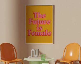 Merde French Shit Girl Power Wall Art Pink Red Print Unframed A3 A4 A5 ...