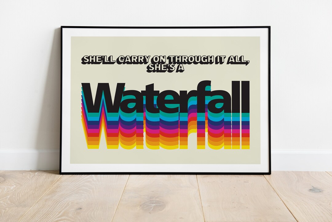 Waterfall | Stone Roses | Lyrics Print | A0 A1 A2 A3 A4 A5 | Manchester ...