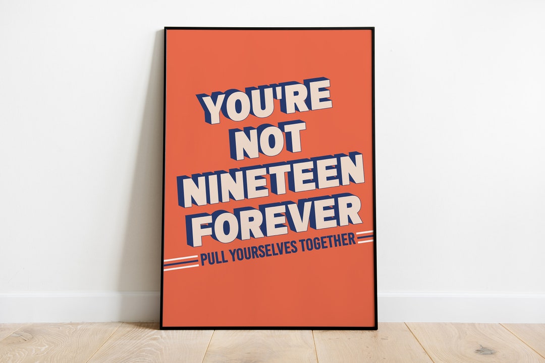 The Courteeners | Not Nineteen Forever | Lyrics Print | A1 A2 A3 A4 A5 | Indie Music Art ...