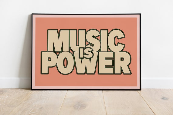 Richard Ashcroft Music is Power the Verve Lyrics Print | Etsy