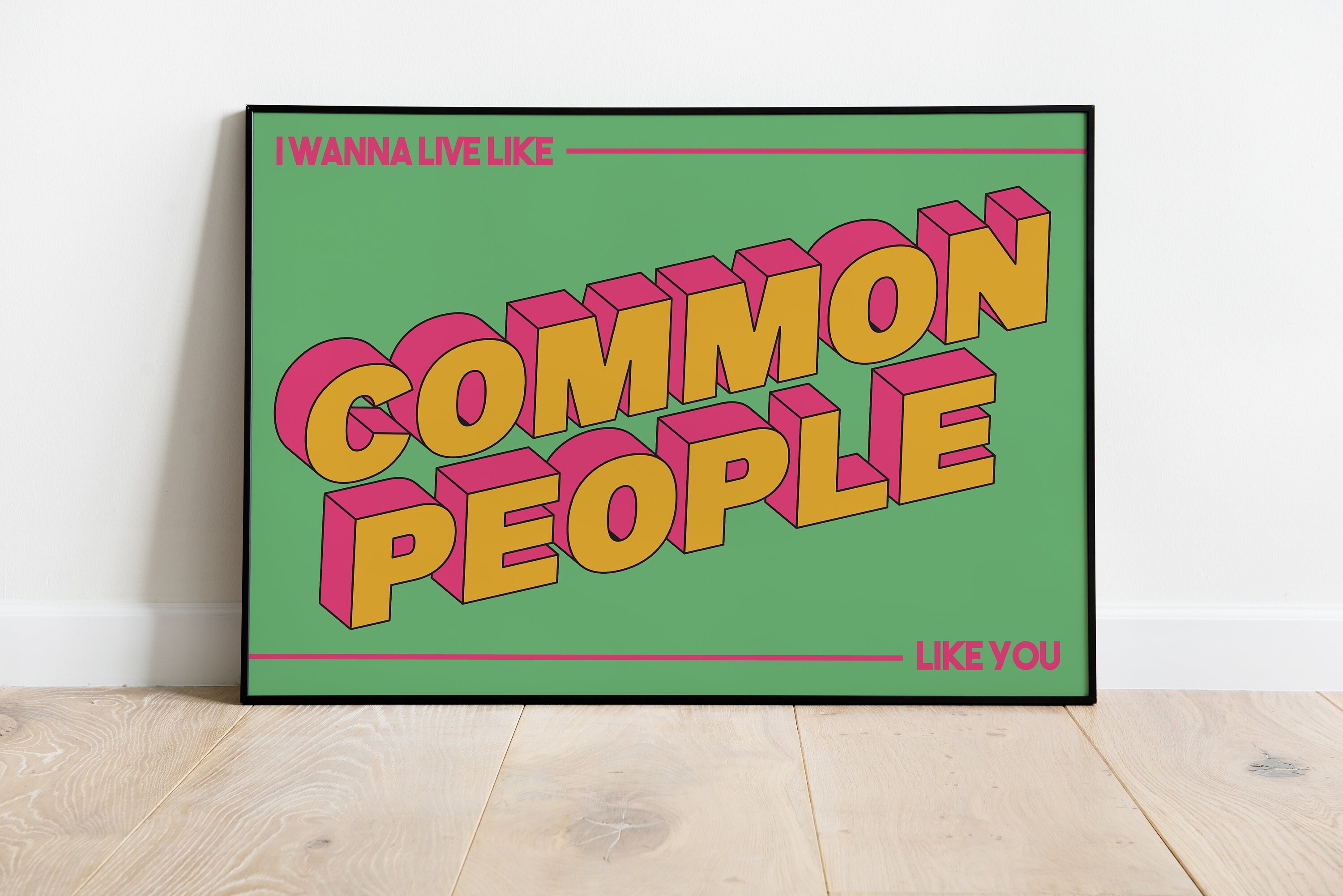 Common People Pulp Jarvis Cocker Lyrics Print A3 A4 A5 | Etsy