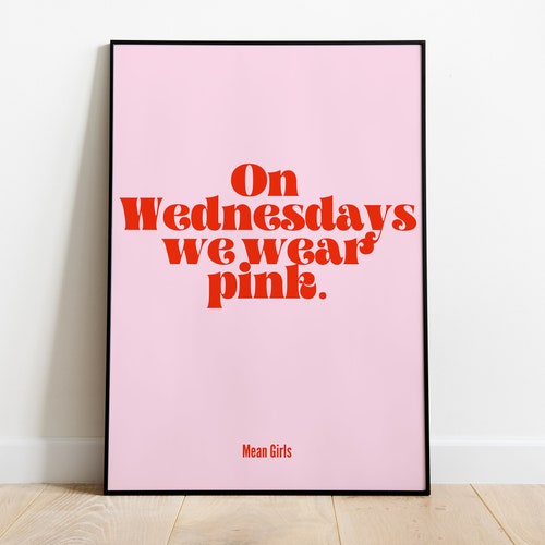 Mean Girls on Wednesday's We Wear Pink Film Movie - Etsy