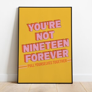 The Courteeners | Not Nineteen Forever | Lyrics Print | A1 A2 A3 A4 A5 ...