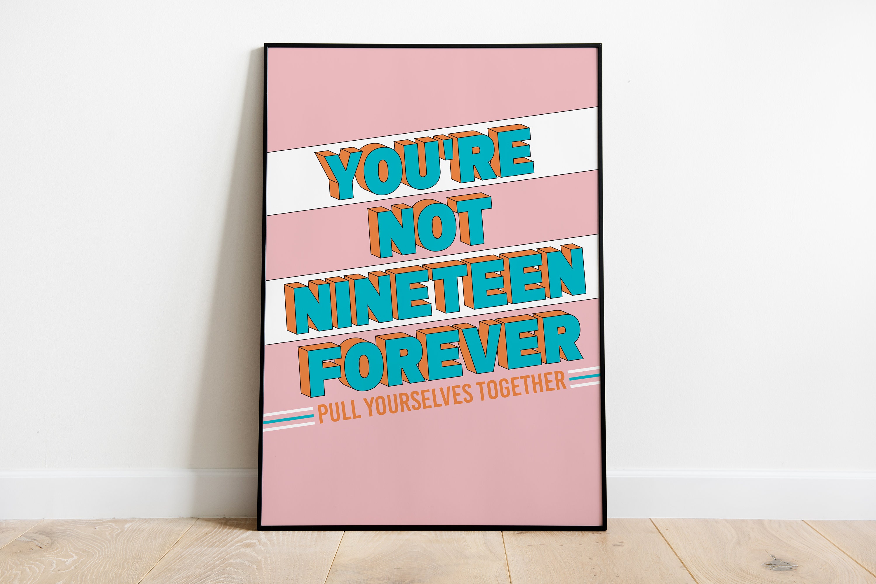 The Courteeners Not Nineteen Forever Lyrics Print A3 A4 | Etsy