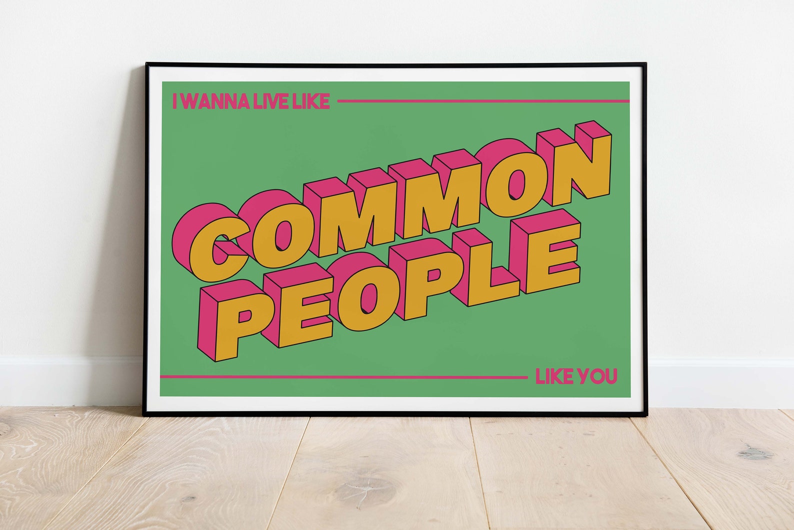 Common People | Pulp | Jarvis Cocker | Lyrics Print | A0 A1 A2 A3 A4 A5 ...