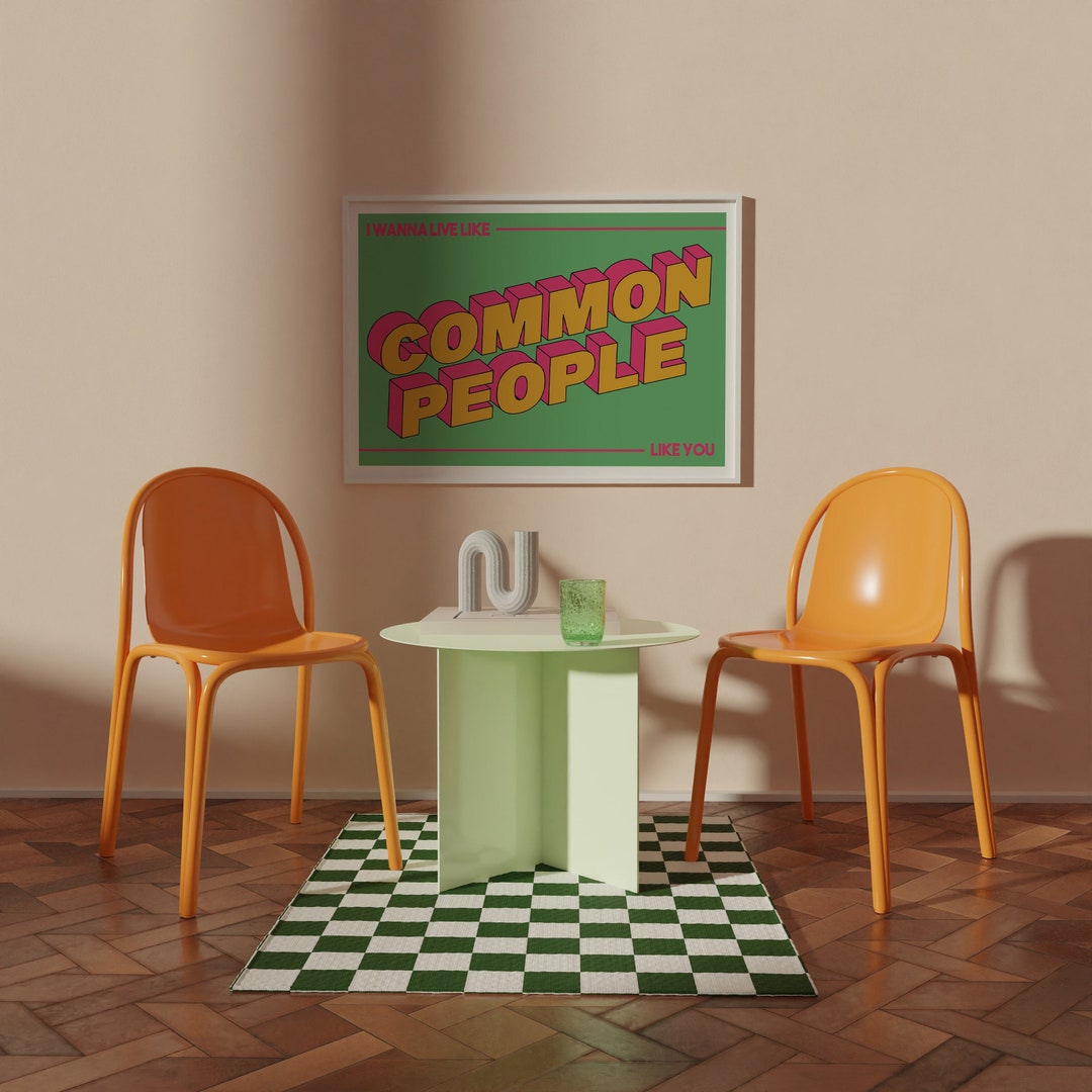 Common People | Pulp | Jarvis Cocker | Lyrics Print | A0 A1 A2 A3 A4 A5 ...