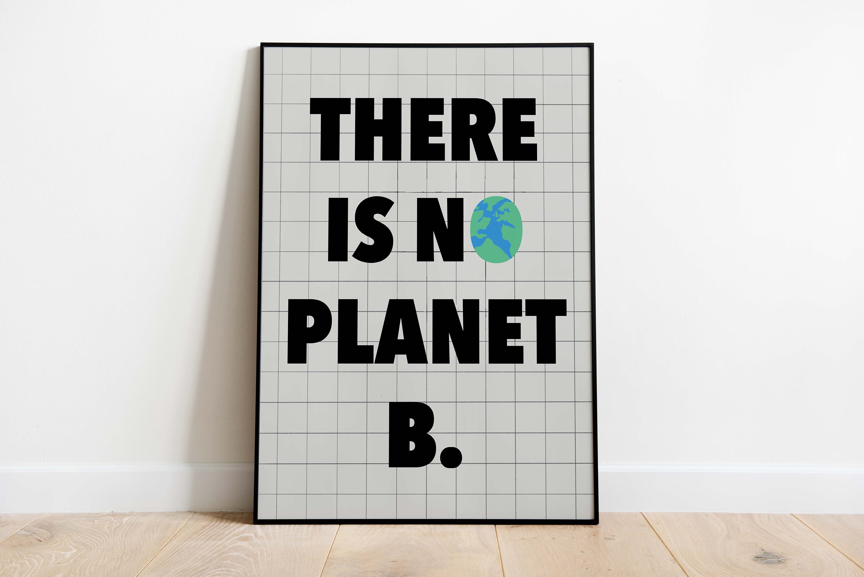 There's No Planet B Print Green Eco Decor Climate - Etsy