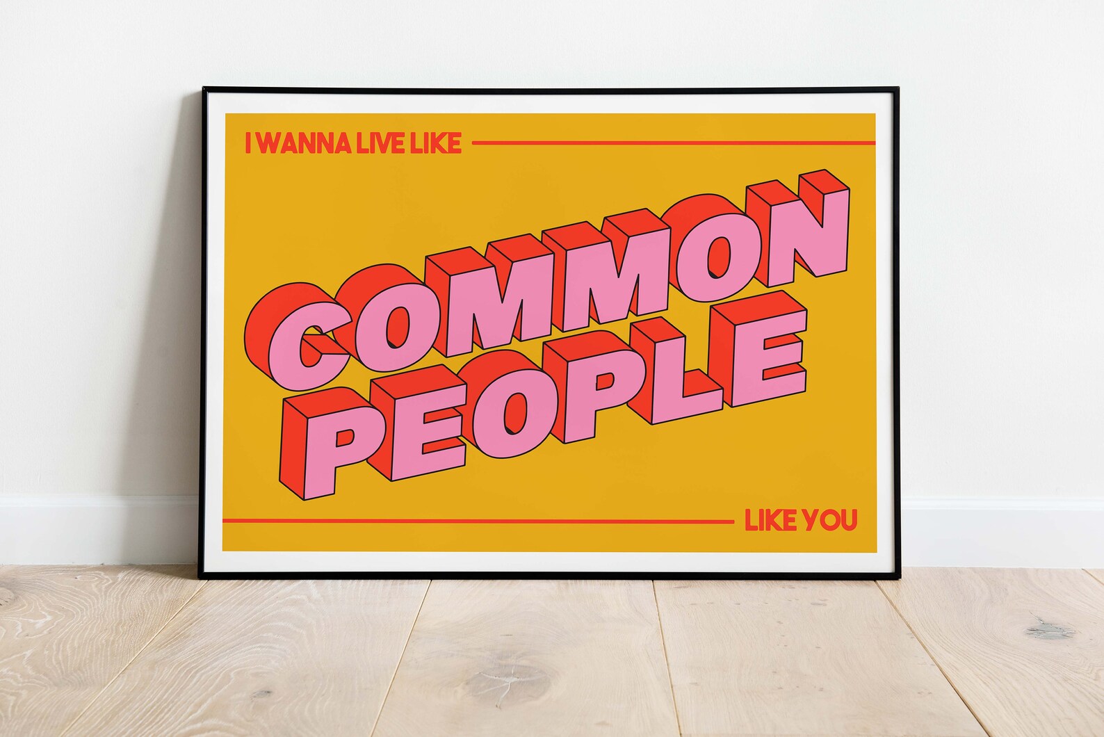 Common People | Pulp | Jarvis Cocker | Lyrics Print | A0 A1 A2 A3 A4 A5 ...