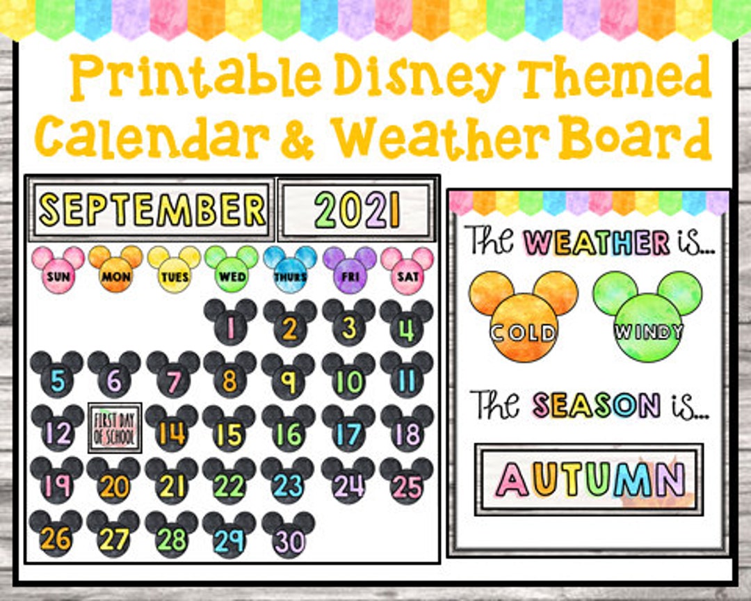 Printable Calendar and Weather Board - Etsy