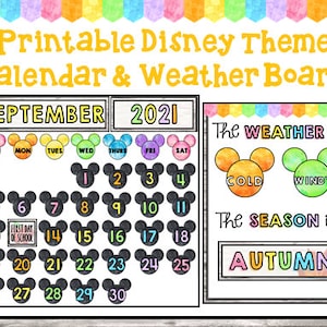 Printable Calendar and Weather Board - Etsy
