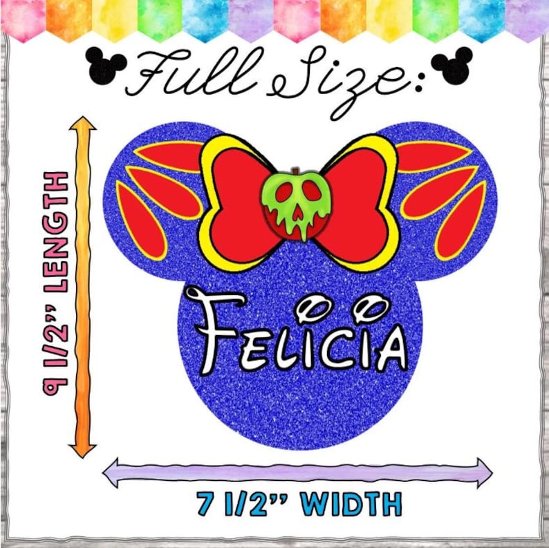 Princess Pack Mouse Ears (editable Name Tags) - Etsy