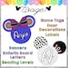Editable Mouse Ears Name Tags Pack 1 - Etsy