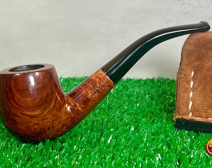 Vintage ADYIN Small Bent Billiard Estate Pipe, Near Mint Cond Birds-eye ...