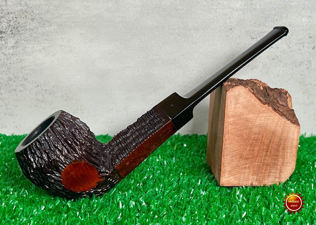 Rare Scala Club Bulldog Vintage Pipe, the Tinder Box Rustic Wire Cut Style, Black W/ Smooth ...