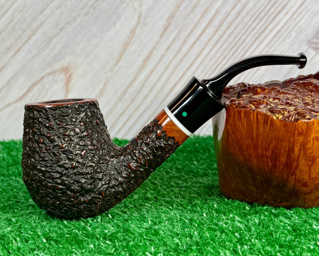 Tom Spanu Clairmont Rustic Bent Brandy Estate Pipe, Sardinian Briar ...