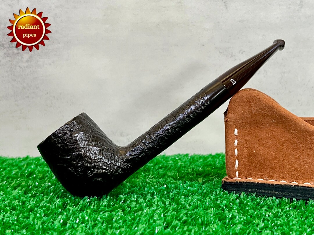 New Baraccini Strattura Ebano Pipe, 802 Canadian Sandblasted With ...