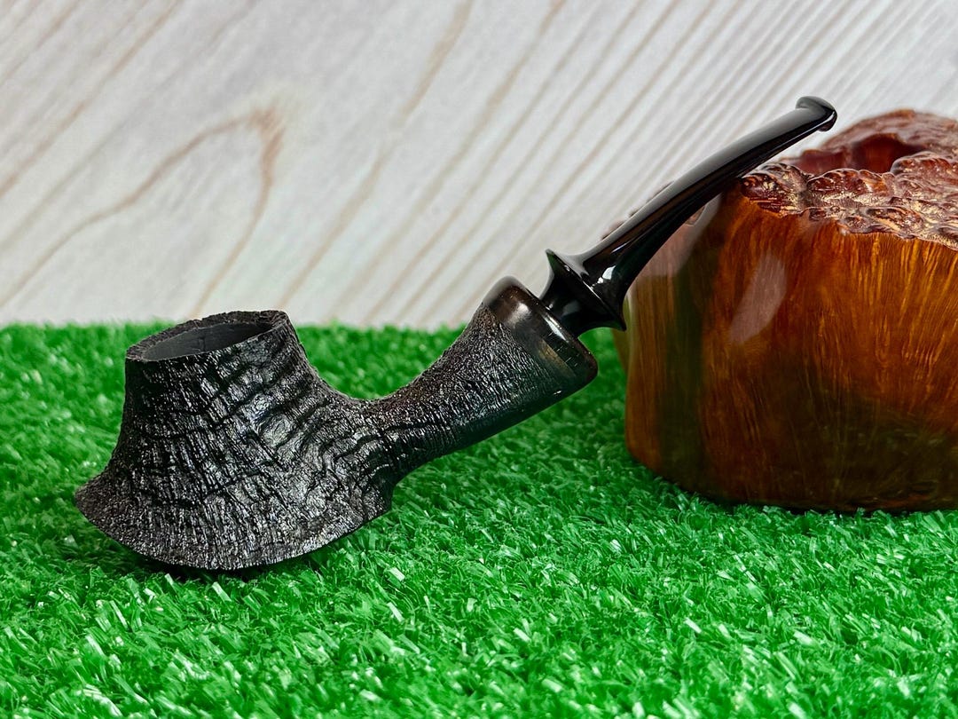 HS Studio UNSMOKED, New Sandblasted 22 Bent Volcano Pipe, Beautiful ...
