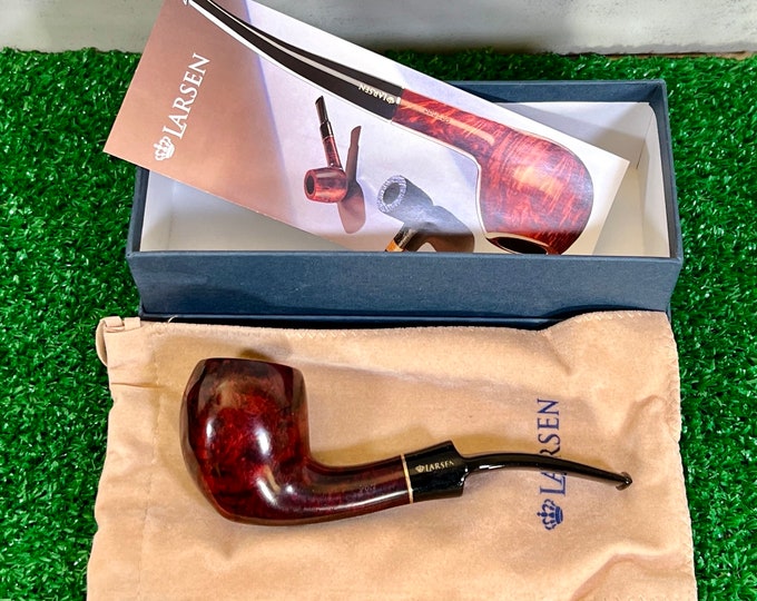 W.O. Larsen Port Briar Pipe. Rare Shape, BARELY Smoked Asymmetrical ...