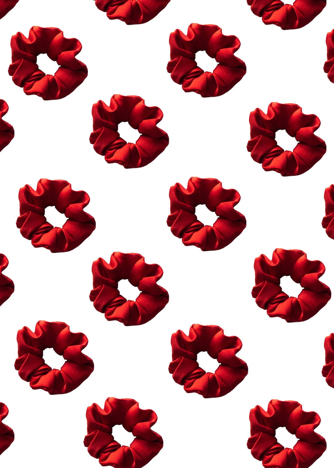 Dark Red Scrunchie / Red Medium Scrunchie / Hair Tie / Hair Scrunchie ...