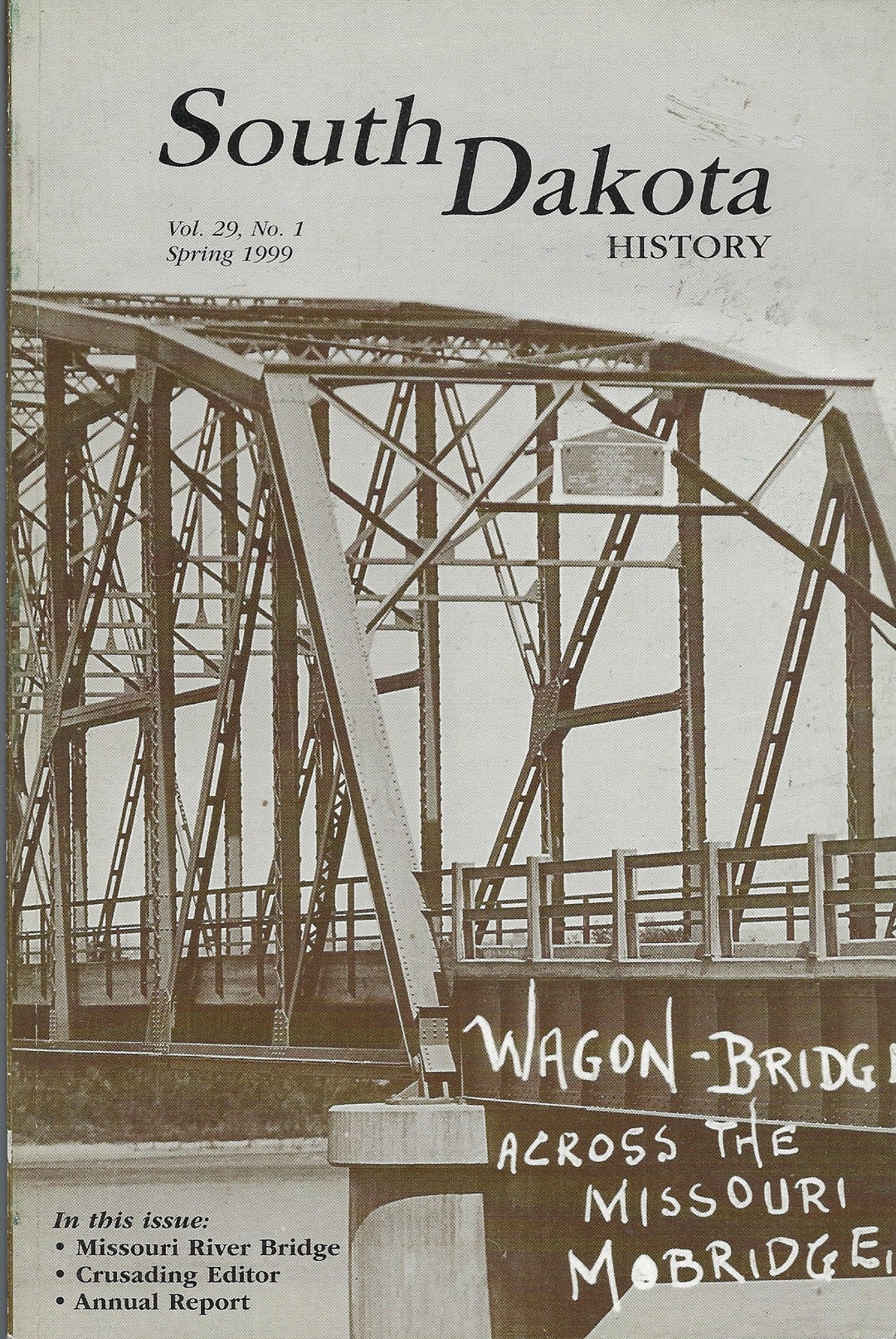 South Dakota History Magazine Spring 1999 Edward Louis Senn- Last ...