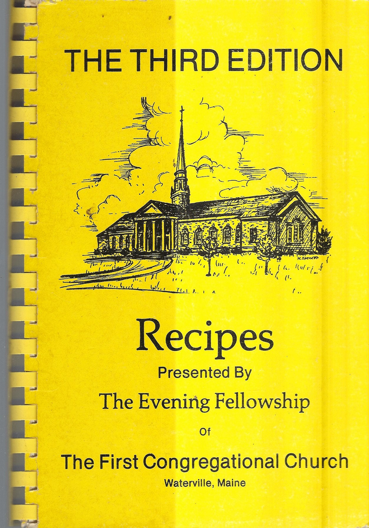 Waterville Maine Vintage 1980 First Congregational Church the Third ...