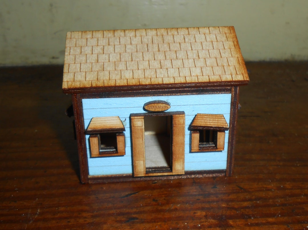 Tiny Town Wood 3-D Chattel Houses Hand Made in Barbados Marked 3 X 2 in ...