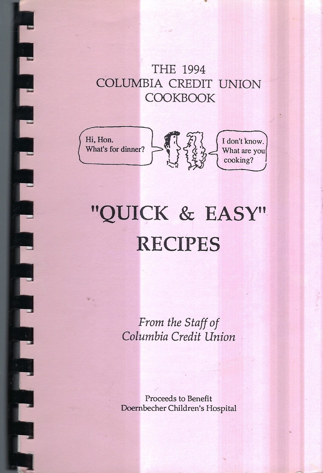 Portland Oregon Vintage 1994 Columbia Credit Union Quick & Easy Recipes ...