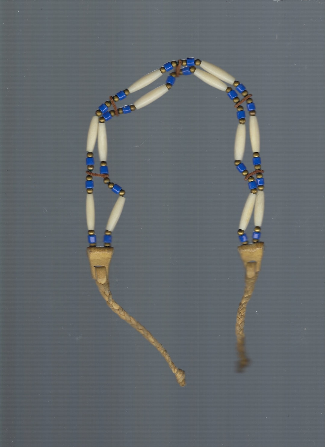 Antique South Dakota Sioux Indian Hand Beaded Necklace Native American ...