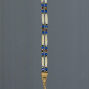 Antique South Dakota Sioux Indian Hand Beaded Necklace Native American ...