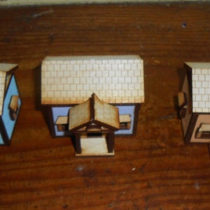 Miniature Chattel Houses With Porch Windows Door Detailed Marked Made ...