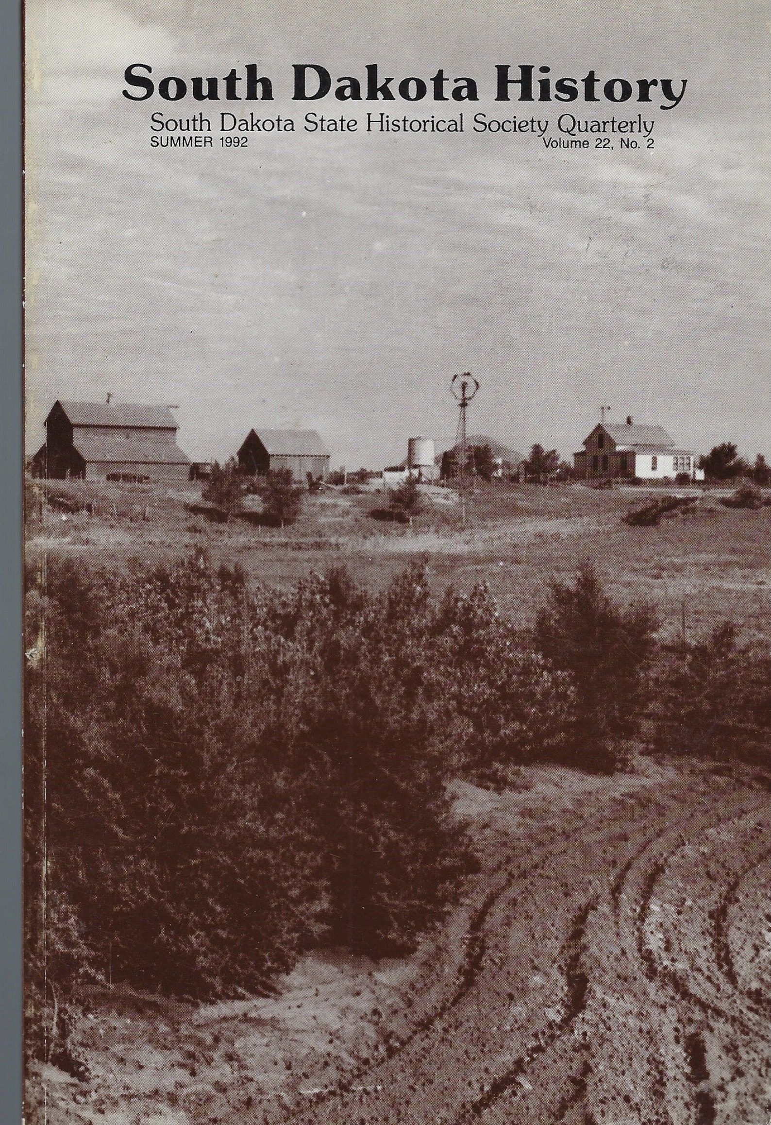 South Dakota History Magazine Summer 1992 Farmers Rural Ideal ...