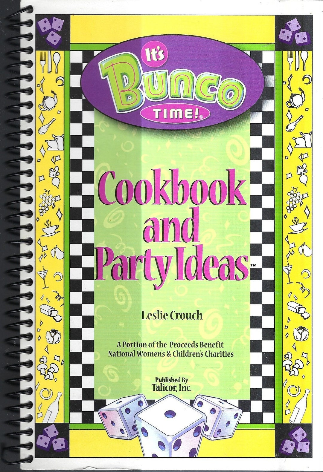 It's Bunco Time Cookbook & Party Ideas Vintage 2000 by Leslie Crouch ...