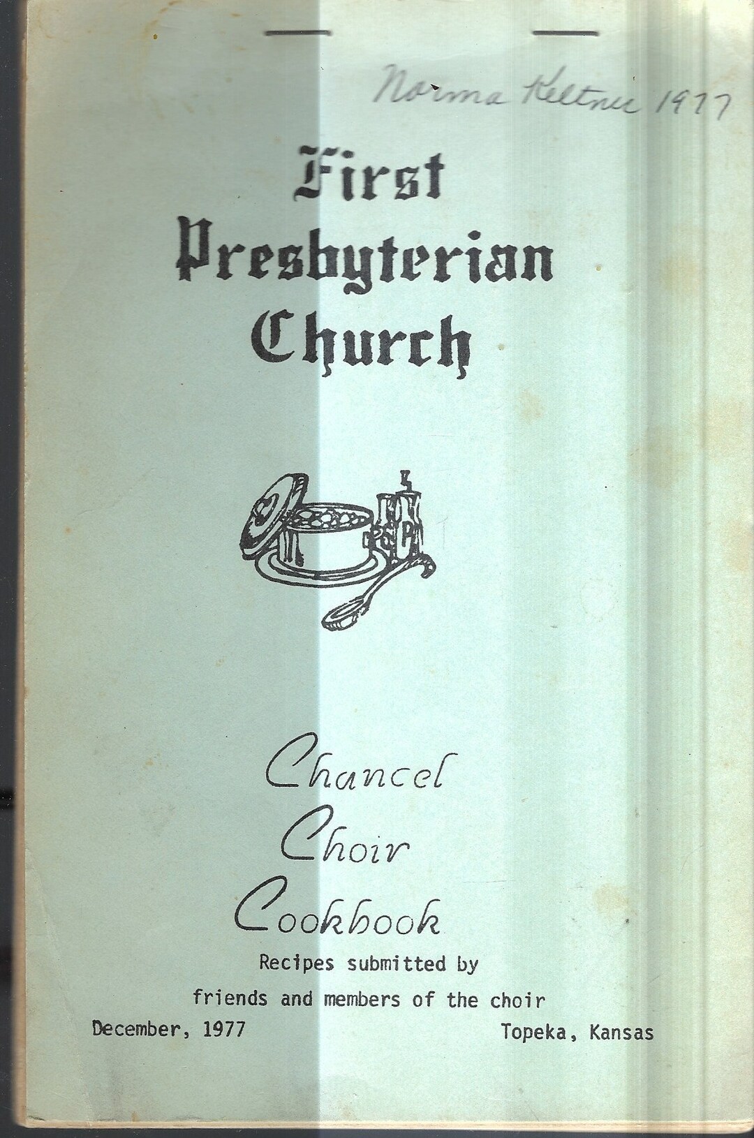 Topeka Kansas Vintage 1977 First Presbyterian Church Cookbook KS ...