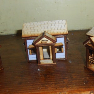 Miniature Chattel Houses With Porch Windows Door Detailed Marked Made ...