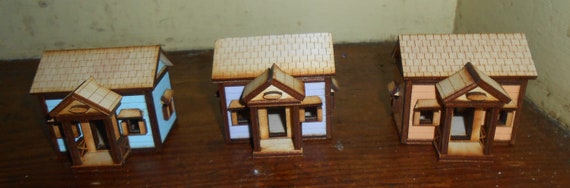 Miniature Chattel Houses With Porch Windows Door Detailed - Etsy