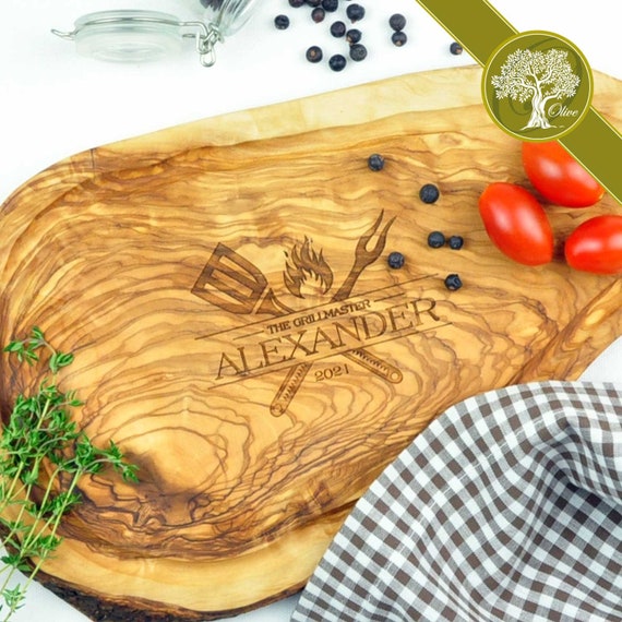 Olive Wood Steak Board Personalized Serving Board Cutting - Etsy UK