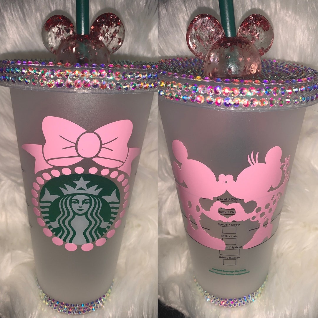 Bedazzled Minnie & Mickey Mouse Starbucks Cup - Etsy