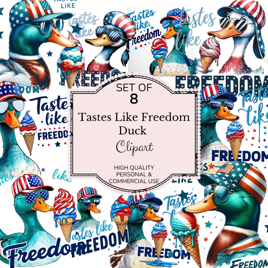 Tastes Like Freedom PNG, Funny Duck Digital Download, Duck Hunting ...