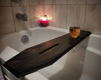 Coffin Shaped Bath Caddy With Edge-handmade - Etsy