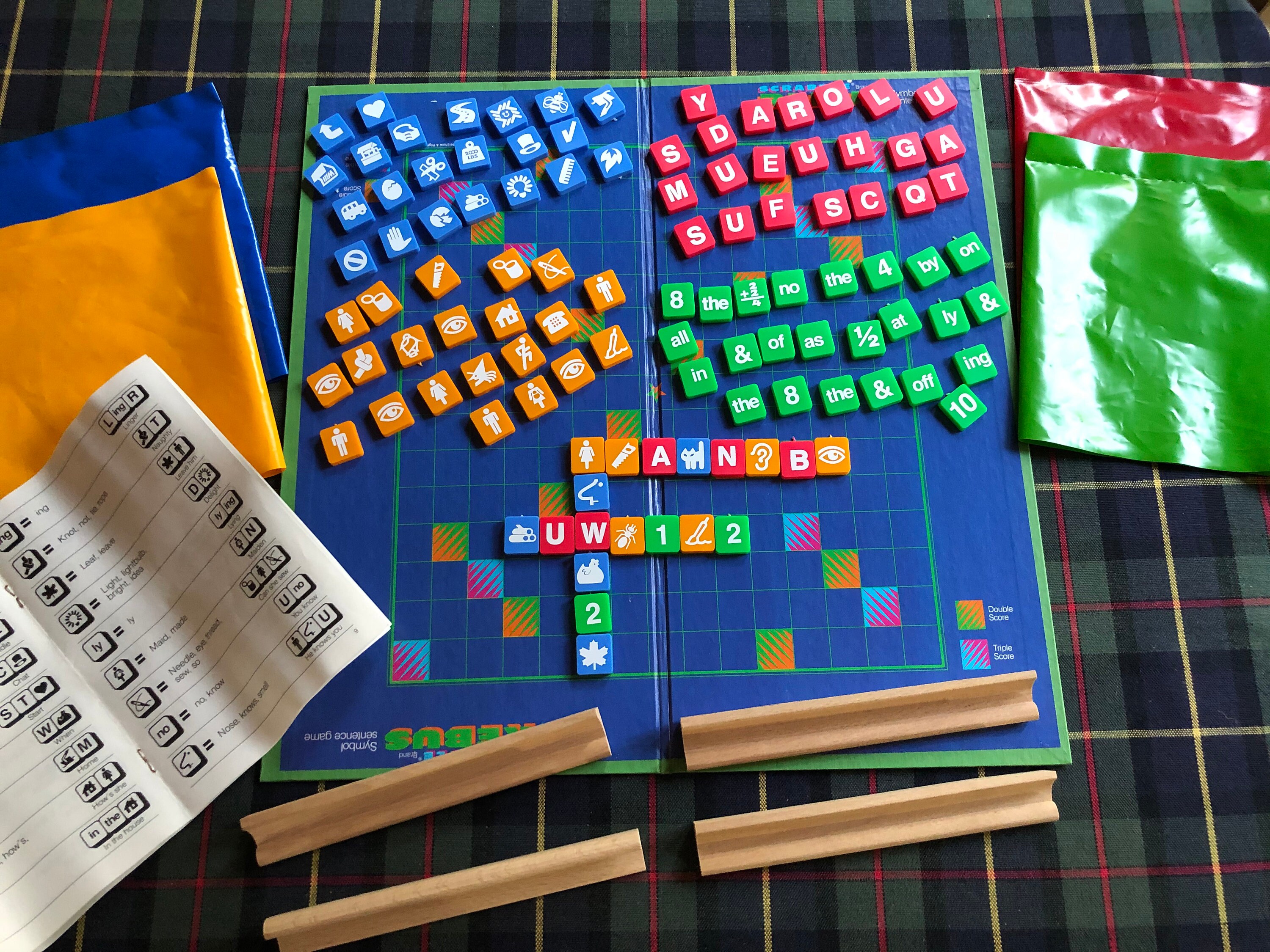 Scrabble Rebuscomplete Symbol Sentence Game. Board Game by Selchow ...