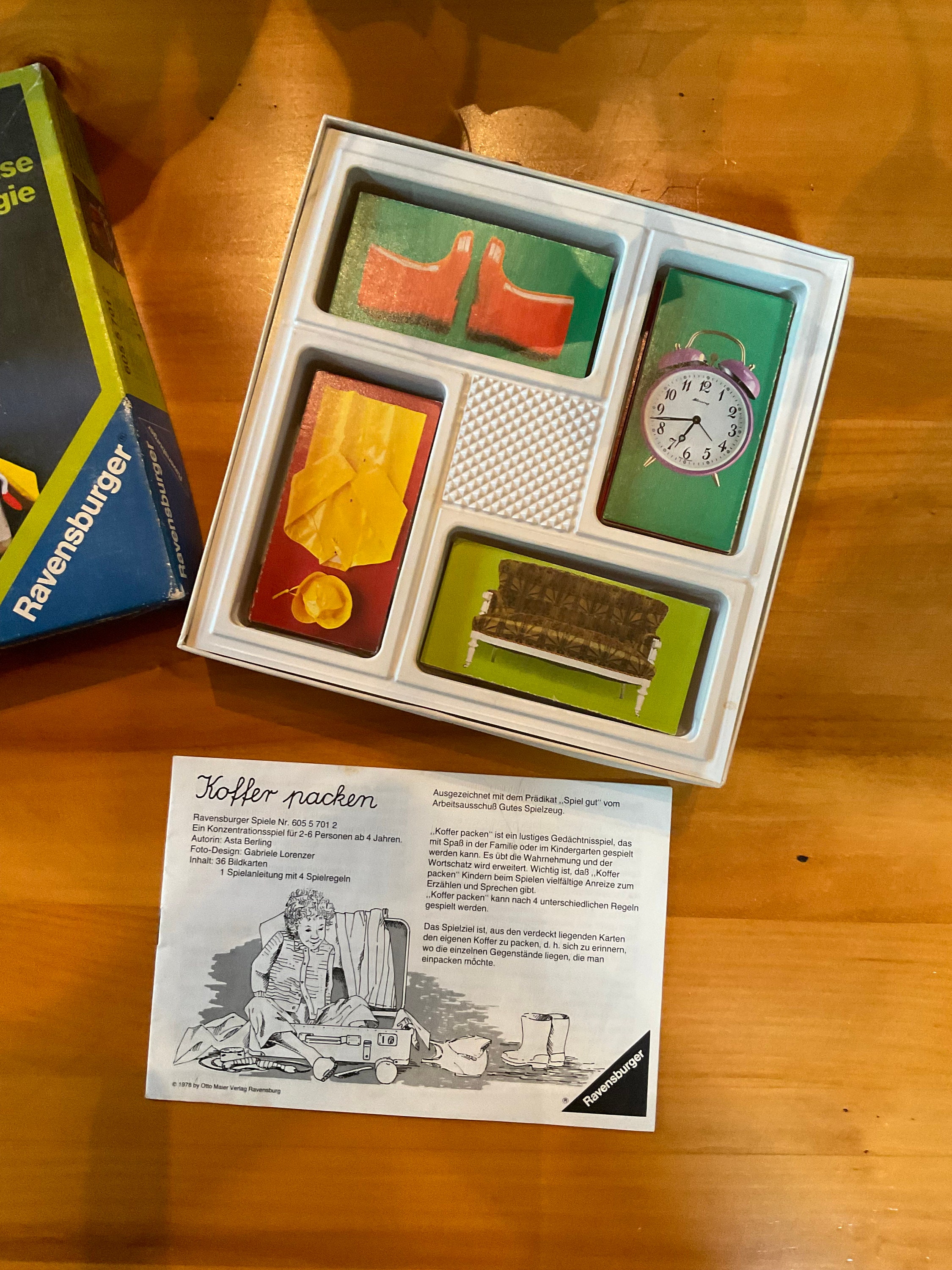 Pack Your Suitcase Vintage Memory Game by Ravensburger West Germany ...