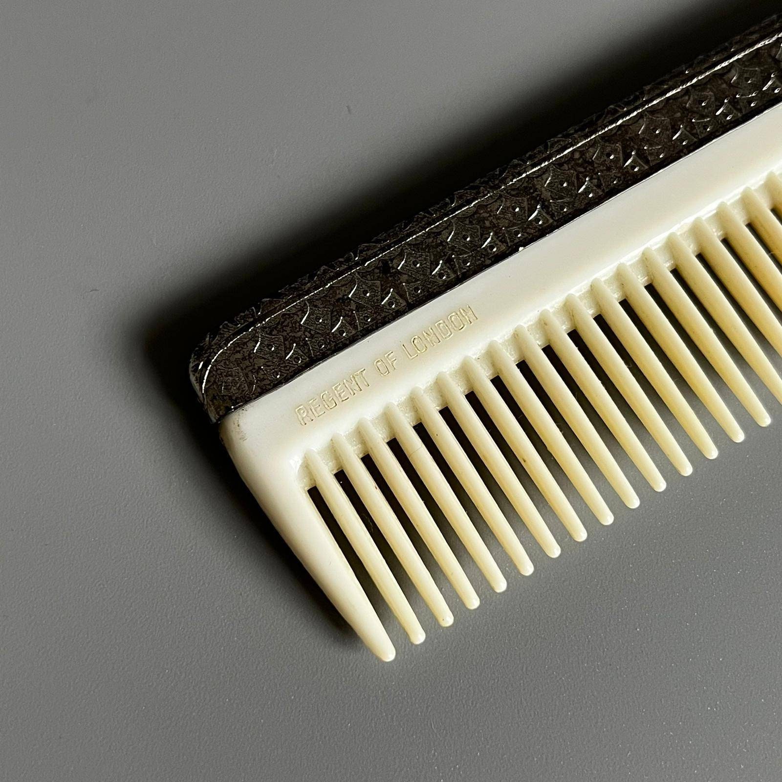 Vintage Regent of London Fine Tooth Hair Comb Silver Tone Back - Etsy UK