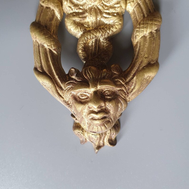 Vintage Brass Medusa Devil Snake Door Knocker Privacy Knocker - Etsy