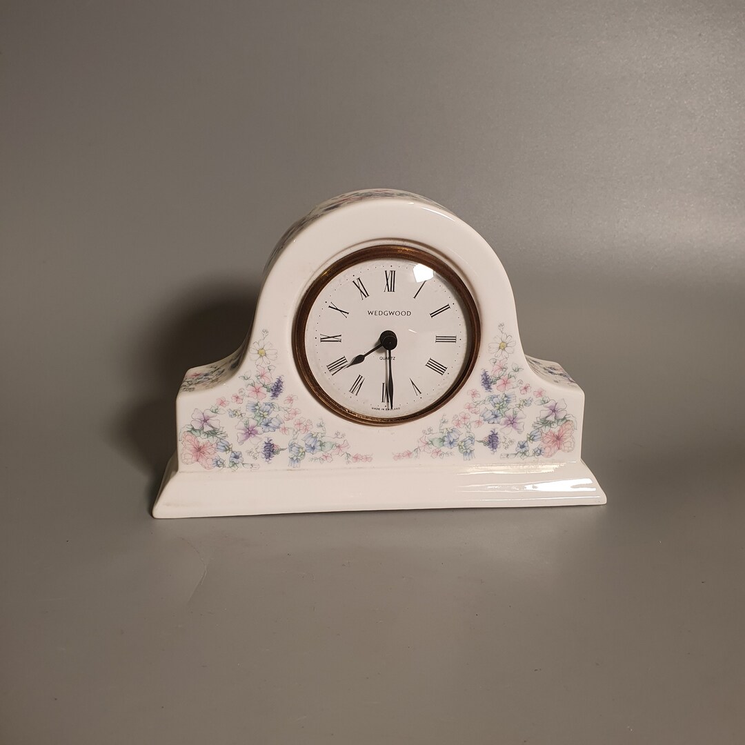 Vintage Wedgewood Angela Mantle Clock Flower Design - Etsy