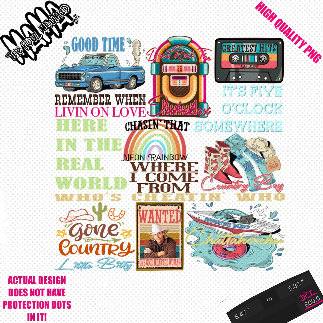Alan Jackson Greatest Hits | Simplified Version | Png | for T Shirts ...