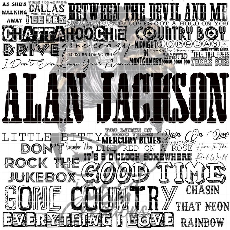 Alan Jackson Discography High Quality Png - Etsy