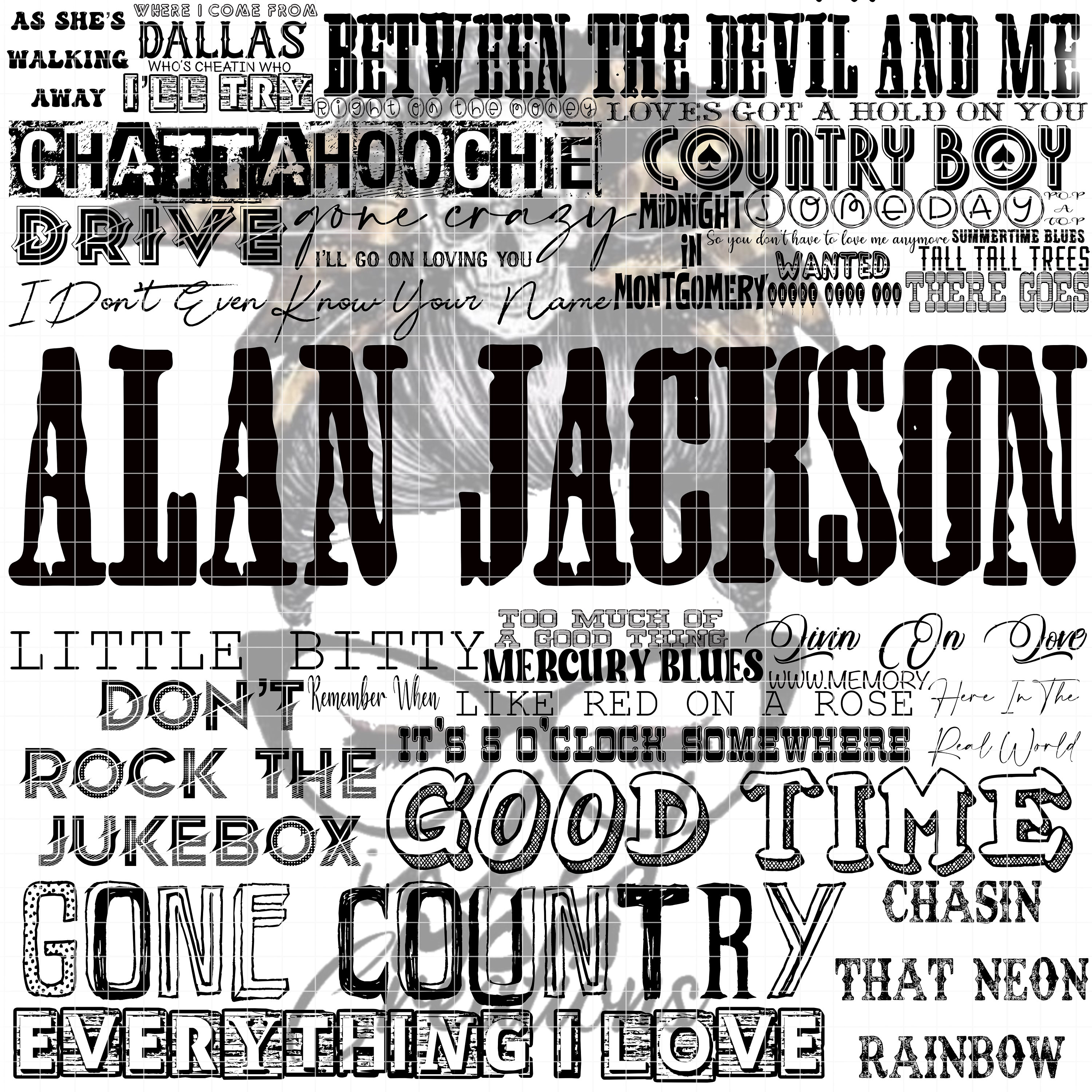Alan Jackson Discography High Quality Png - Etsy